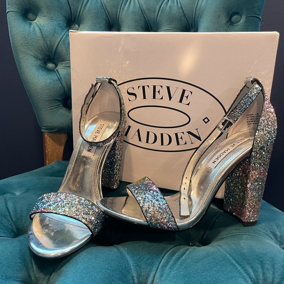 Steve Madden | Shoes | Steve Madden Carson Glitter Multi Heels | Poshmark
